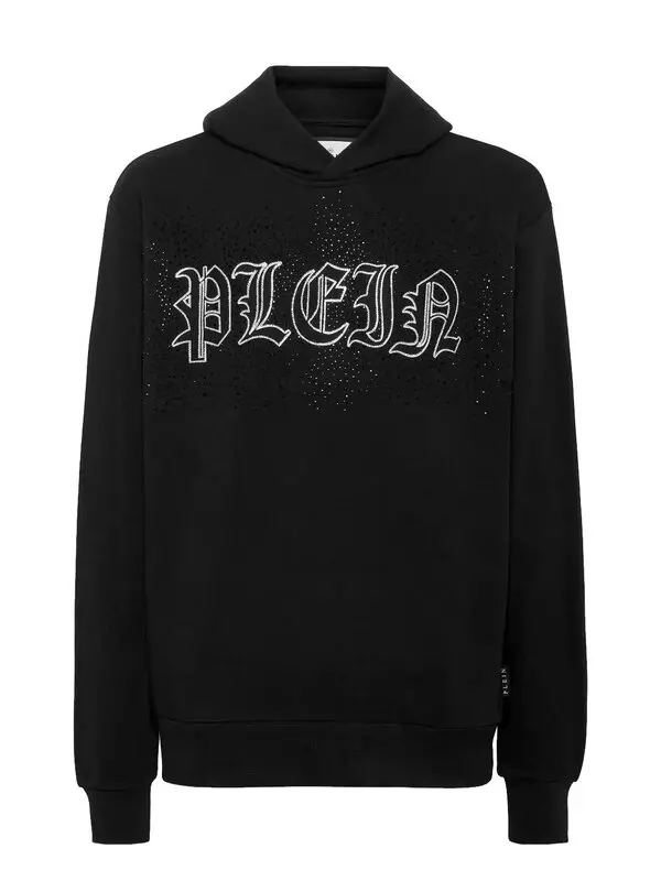 Philipp Plein Gothic Plein-print Hoodie - Black