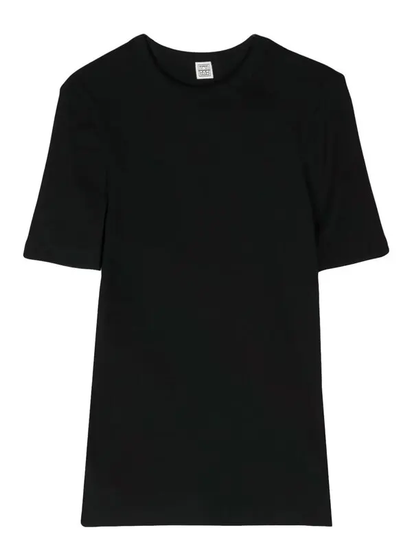 TOTEME Crew Neck Short Sleeve T-shirt - Black