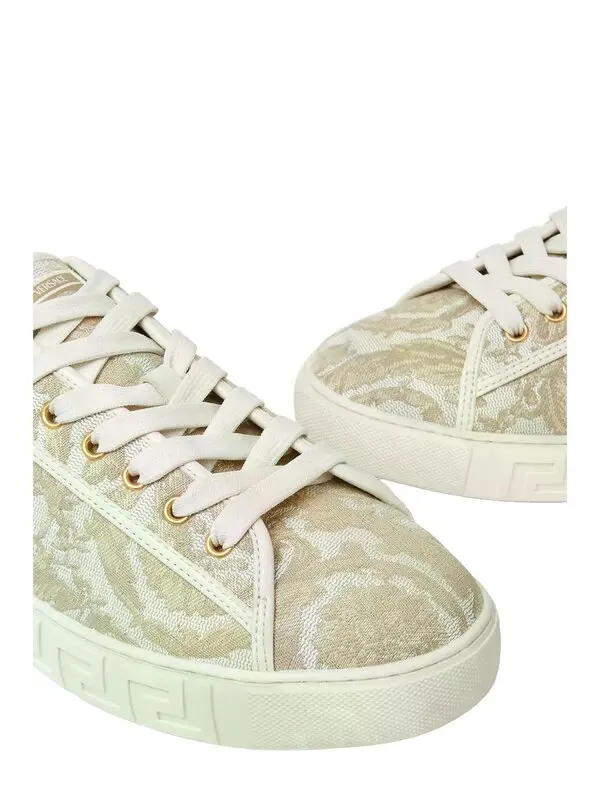 Versace Greca Jacquard Sneakers - Neutrals