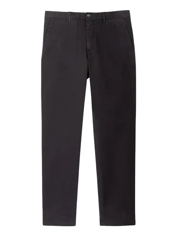 Paul Smith Zebra-embroidered Straight-leg Trousers - Black