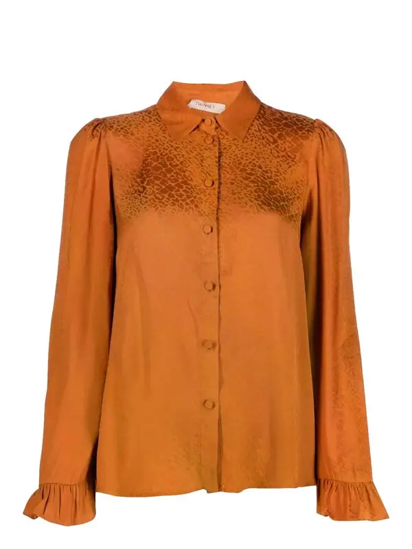 TWINSET Animal Print Shirt - Brown