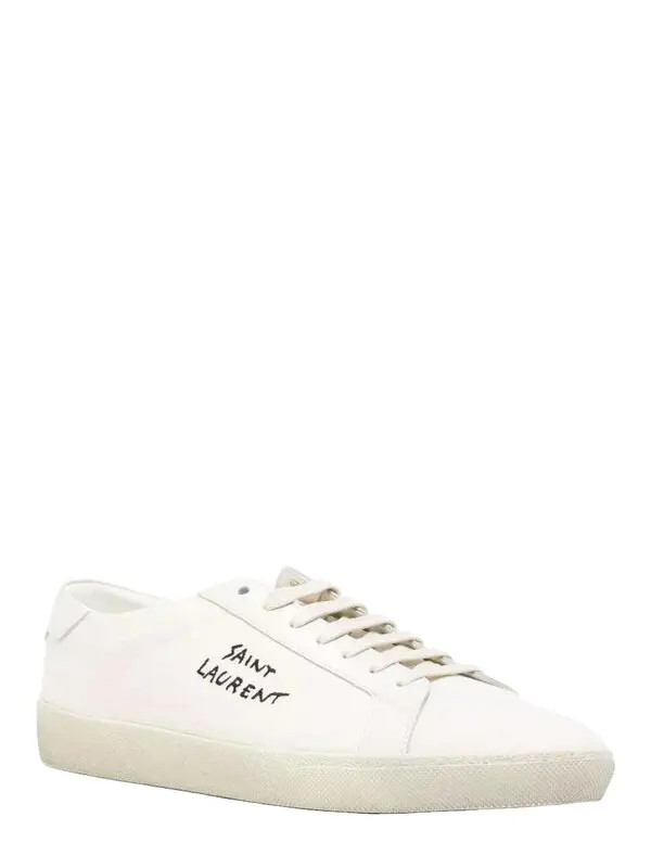 Saint Laurent Classic Sl/06 Embroidered Sneakers - White
