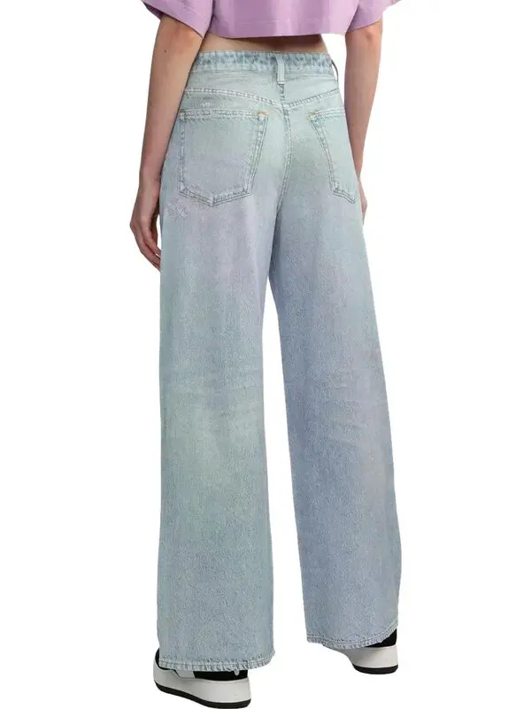 Rag & Bone Mid-rise Wide-leg Jeans - Blue