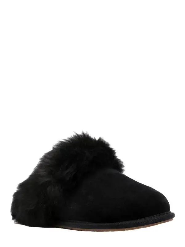 UGG Shearling Scuff Slippers - Black