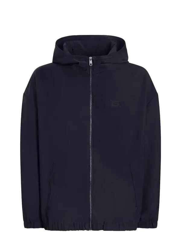 Dolce & Gabbana Logo-plaque Hooded Jacket - Blue