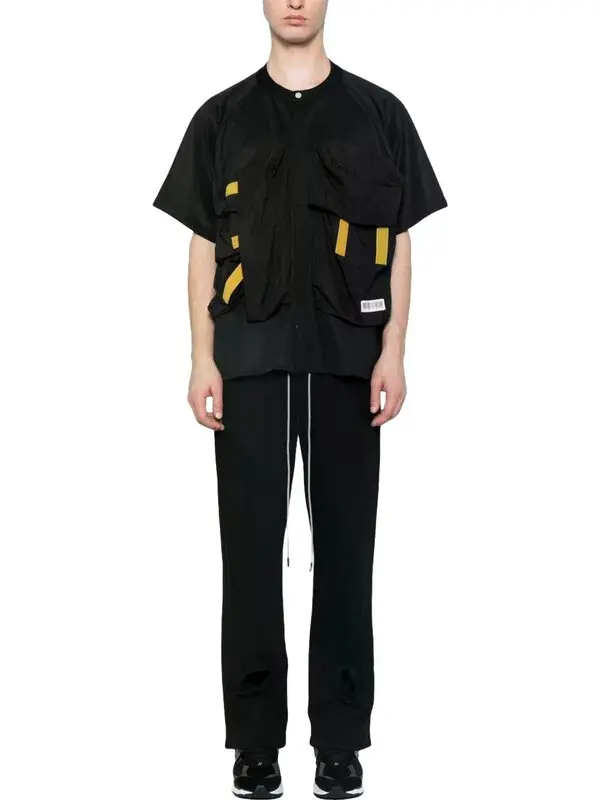 MOSTLY HEARD RARELY SEEN Four Ankle Cotton Track Trousers - Black