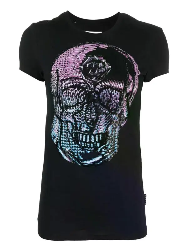 Philipp Plein Embellished Skull T-shirt - Black