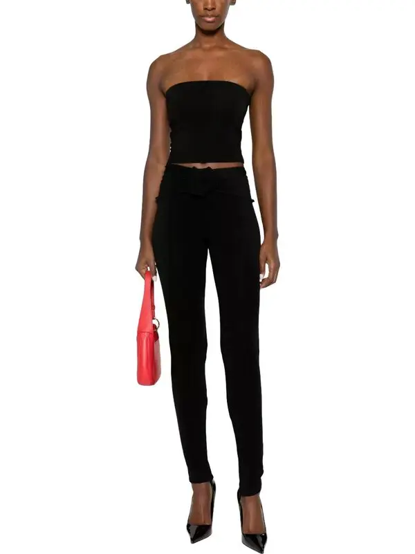 Magda Butrym Floral-appliqué Leggings - Black