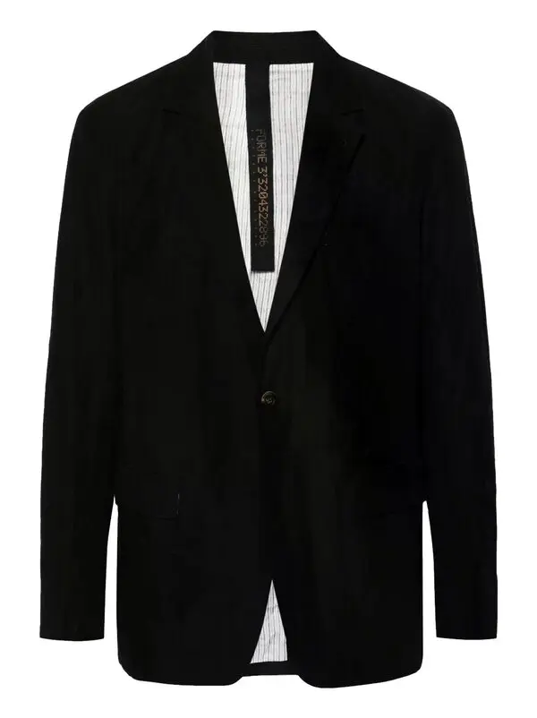 FORME D'EXPRESSION 1b Lounge Single-breasted Blazer - Black
