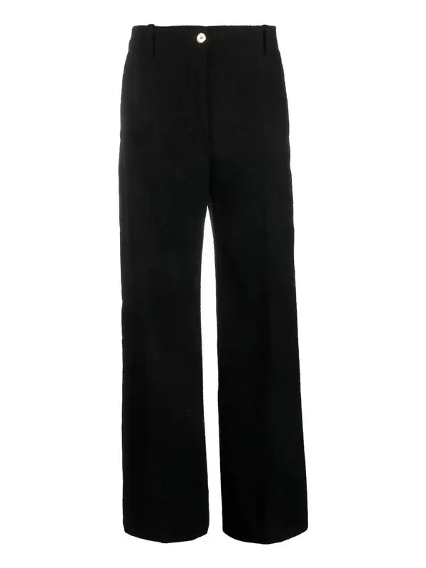 PATOU Iconic Long Wide-leg Trousers - Black