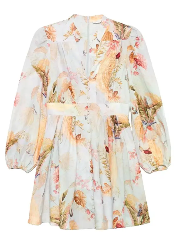 Zimmermann Ascension Mini Dress - Blue