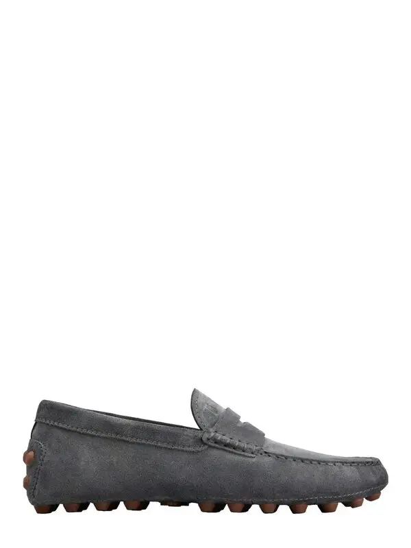 TOD'S Gommino Macro Leather Driving Shoes - Grey