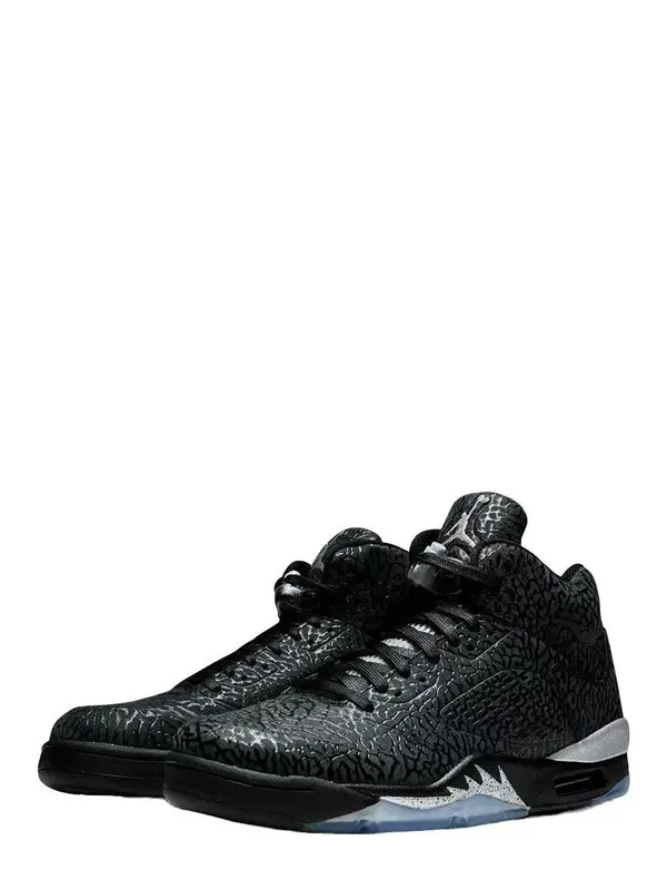 JORDAN Air 3lab5 Silver Sneakers - Black