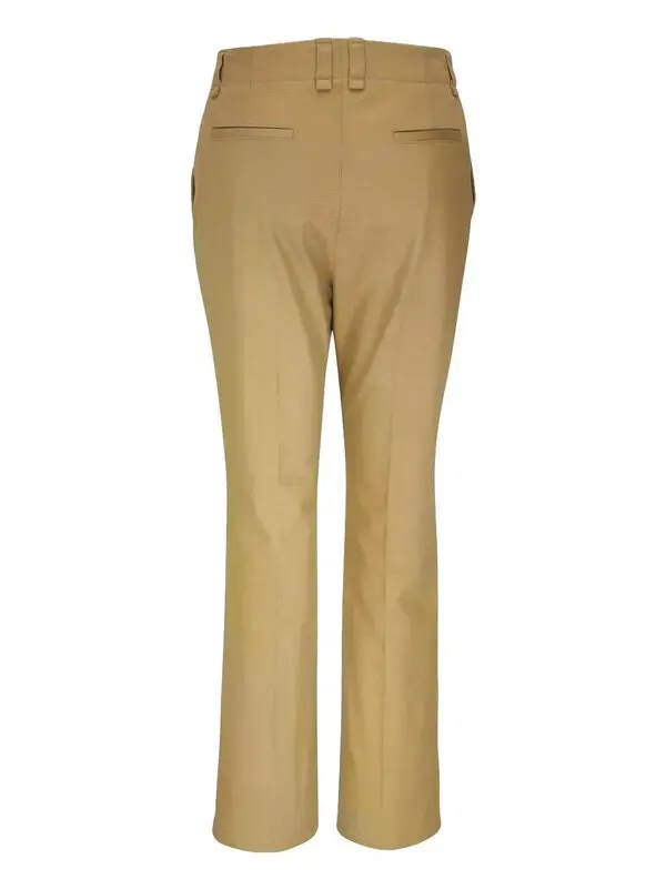 Saint Laurent Straight-leg Cotton Twill Trousers - Neutrals