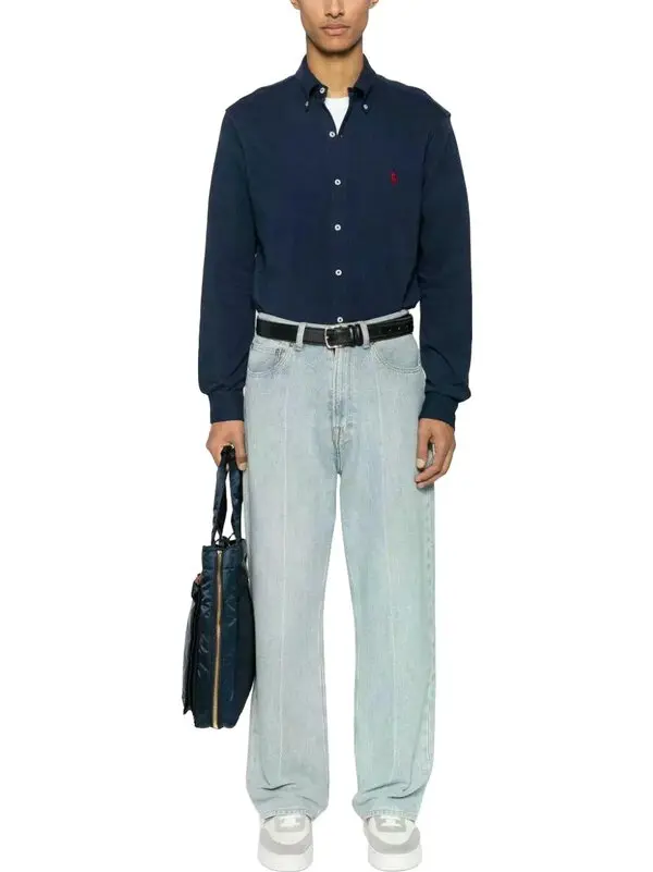 Polo Ralph Lauren Logo-embroidered Button-down Shirt - Blue