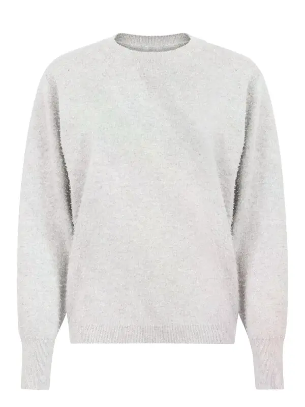 MAISON MARGIELA Crew Neck Cashmere-cotton Jumper - Grey