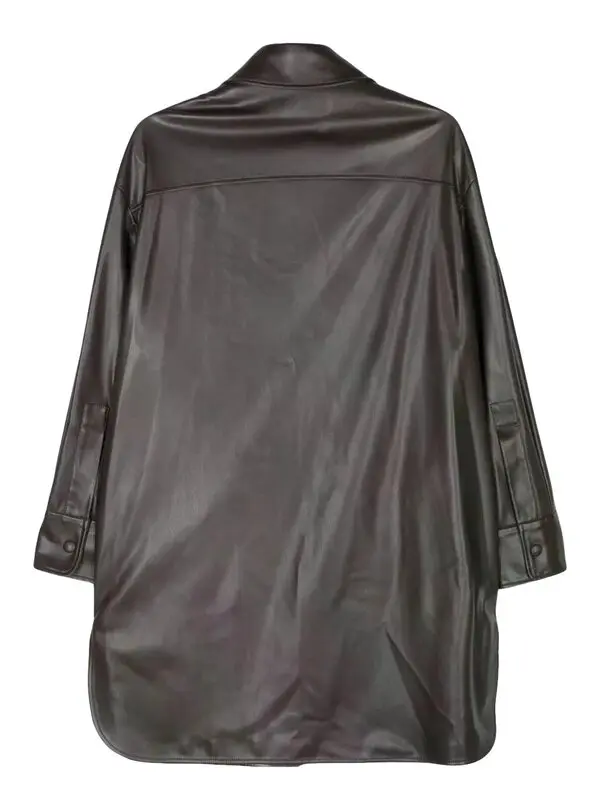 Stella McCartney Faux-leather Overshirt - Brown