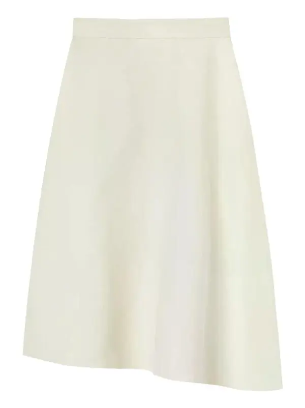 JIL SANDER Asymmetric Midi Skirt - White