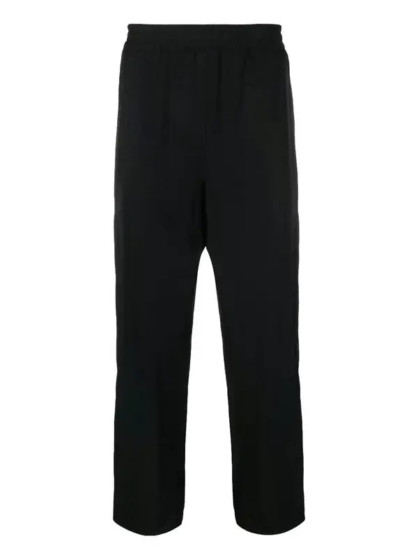 Y3 Mid-rise Straight-leg Cotton Trousers - Black