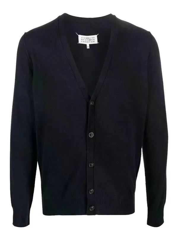 MAISON MARGIELA V-neck Cashmere Cardigan - Blue