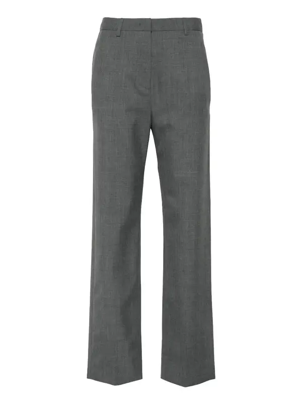 Valentino Garavani Virgin Wool Straight Trousers - Grey