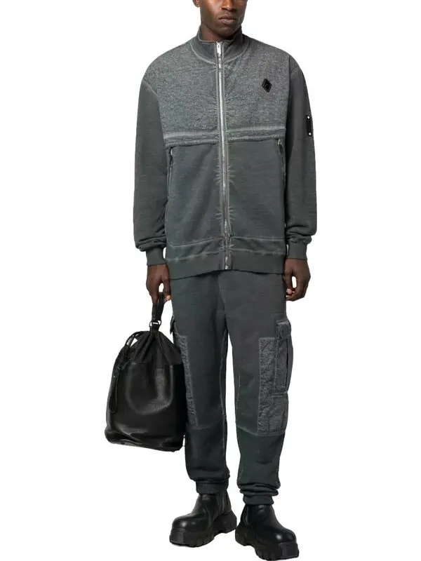 A-COLD-WALL* Zip-up Washed Cotton Sweatshirt - Grey