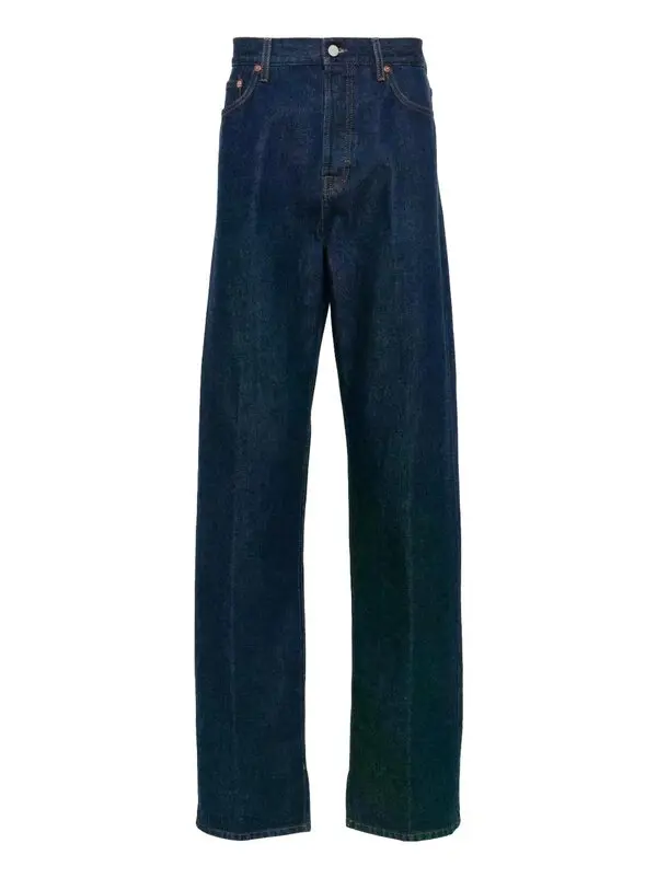 Gucci Logo-patch Straight Jeans - Blue