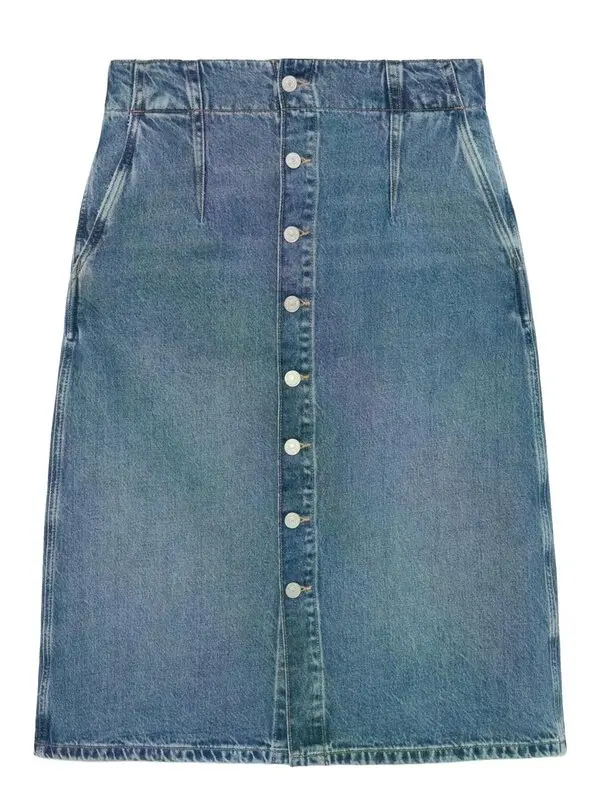 Polo Ralph Lauren A-line Denim Midi Skirt - Blue