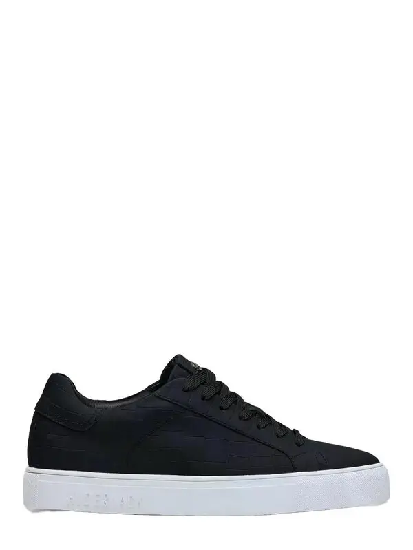 HIDE&JACK Embossed Leather Sneakers - Black