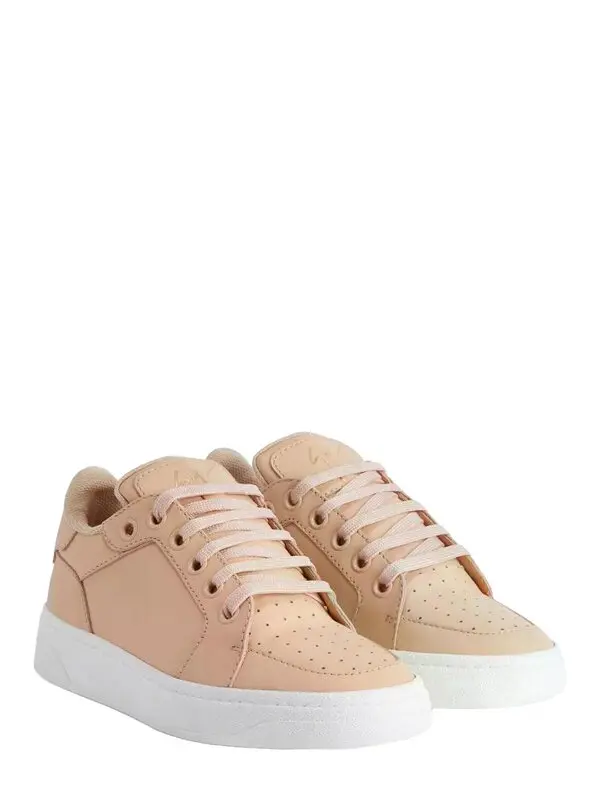GIUSEPPE ZANOTTI Calf-leather Lace-up Sneakers - Neutrals
