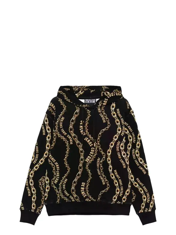 Versace Chain Couture Hoodie - Black