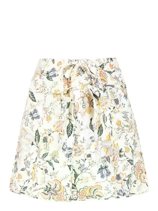 Ulla Johnson Quilted Silk Miniskirt - Neutrals