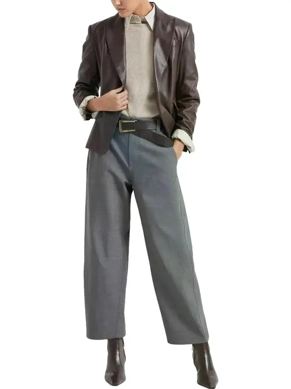 Brunello Cucinelli Monili Embellished Cotton Blend Shirt - Neutrals