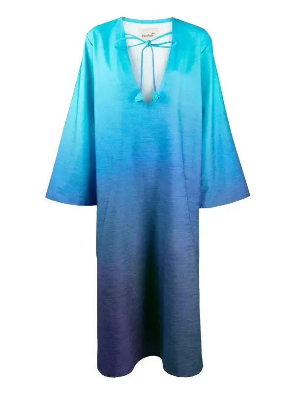 BAMBAH Mosa Gradient-effect Linen Kaftan - Blue