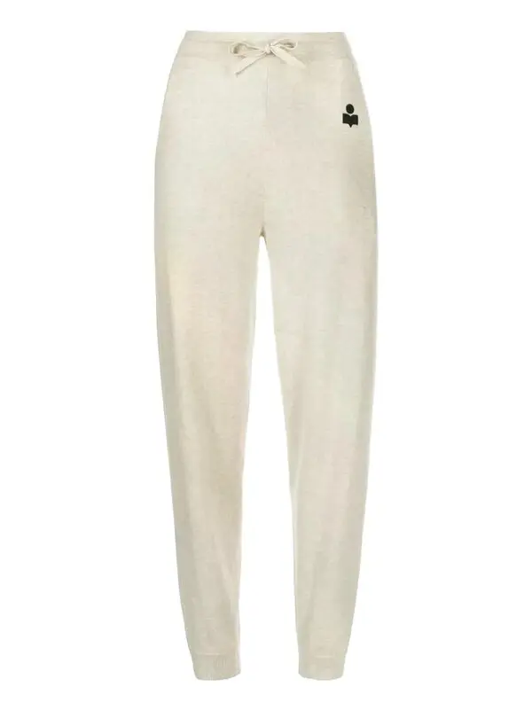 MARANT ETOILE Drawstring Knitted Trousers - Neutrals