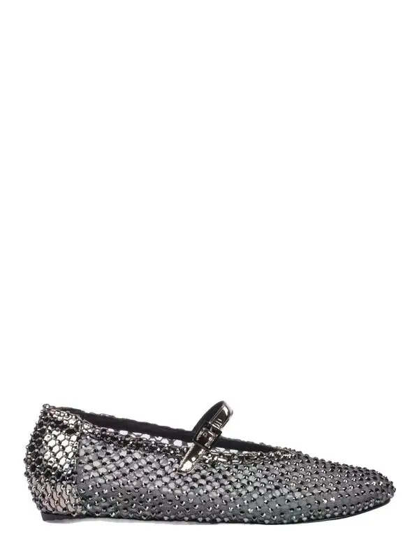 LE SILLA Gilda Crystal-embellished Ballerina Shoes - Silver