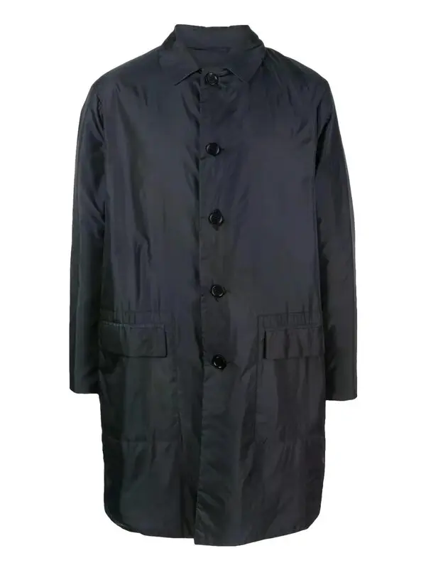 Aspesi Padded Long Coat - Blue