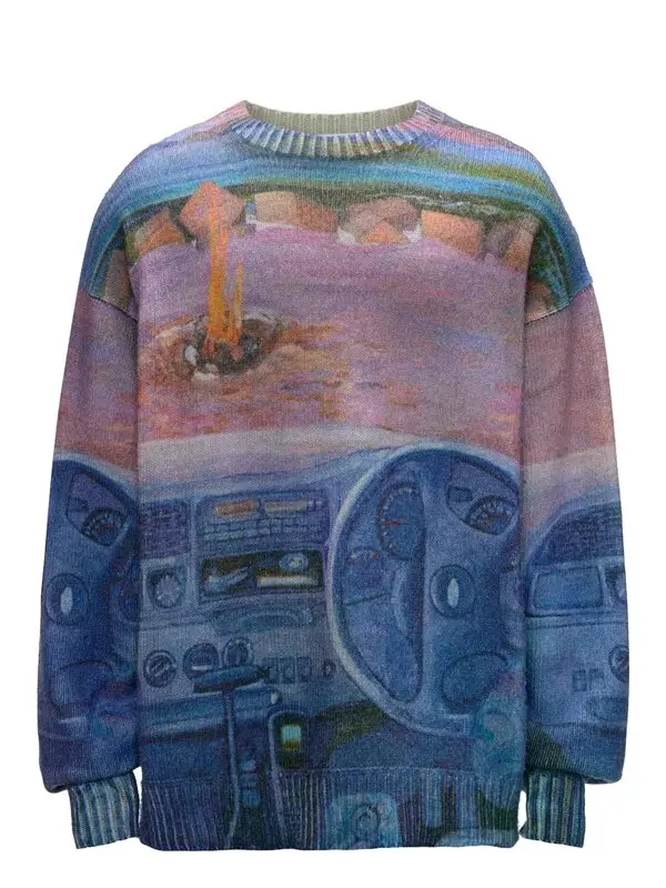 JW Anderson Graphic Print Jumper - Blue