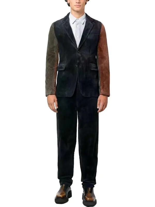 Comme Des Garçons Mid-rise Corduroy Trousers - Blue