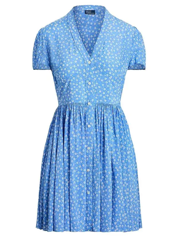 Polo Ralph Lauren Floral Print Mini Dress - Blue