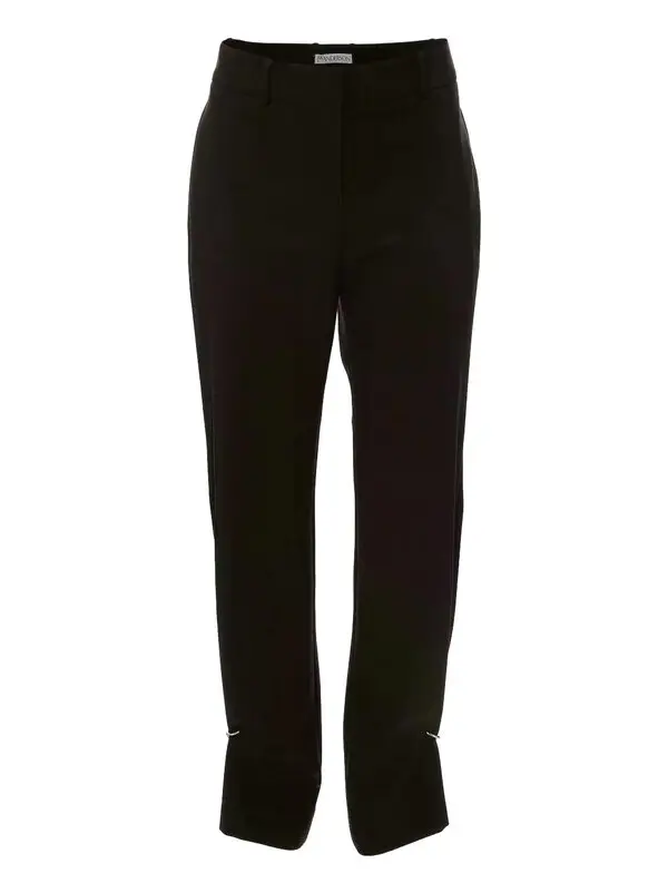 JW Anderson Ring Detail Slim-leg Trousers - Black