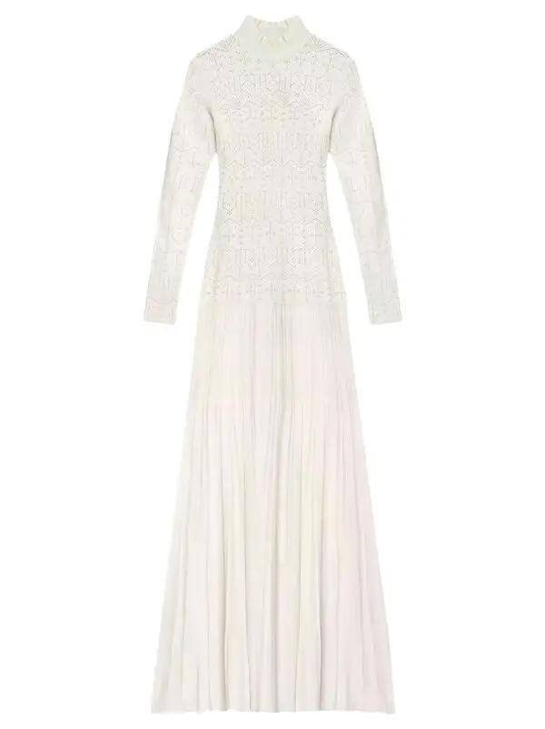 Isabel Marant Étoile Gisole Knitted High Neck Maxi Dress - White