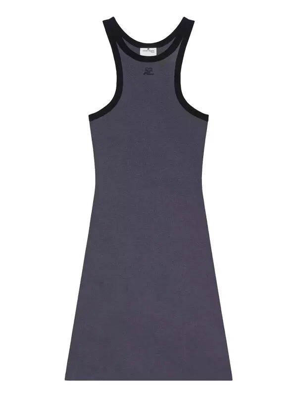 COURREGES Cotton Scuba Dress - Blue