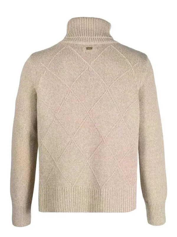 Barbour Roll Neck Knitted Jumper - Neutrals