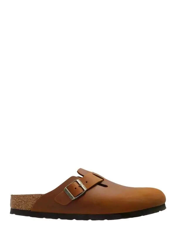 BIRKENSTOCK Boston Mules In Cognac Nubuck Leather - Brown