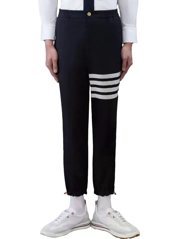 Thom Browne Plain Weave 4-bar Track Trousers - Blue