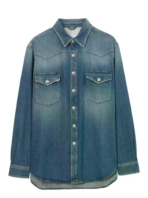 Burberry Long-sleeve Denim Shirt - Blue