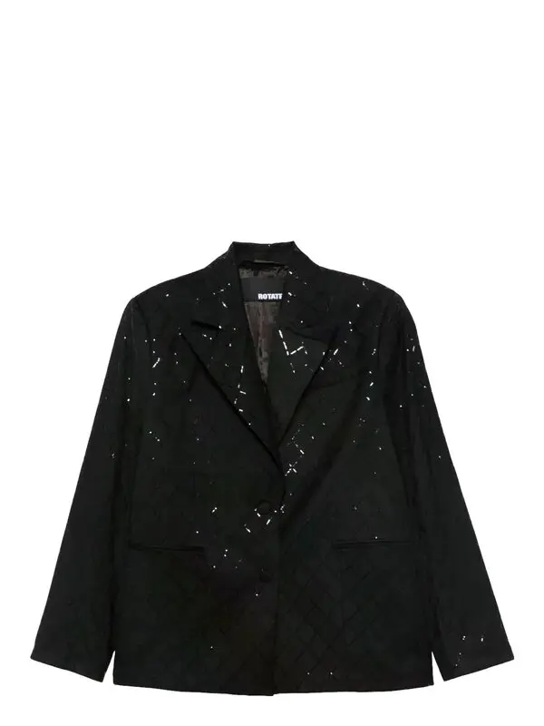 ROTATE BY BIRGER CHRISTENSEN Sequin Embellished Blazer - Black
