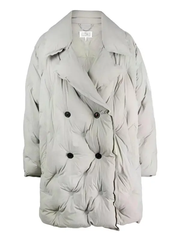 MAISON MARGIELA Peak Lapel Padded Coat - Grey