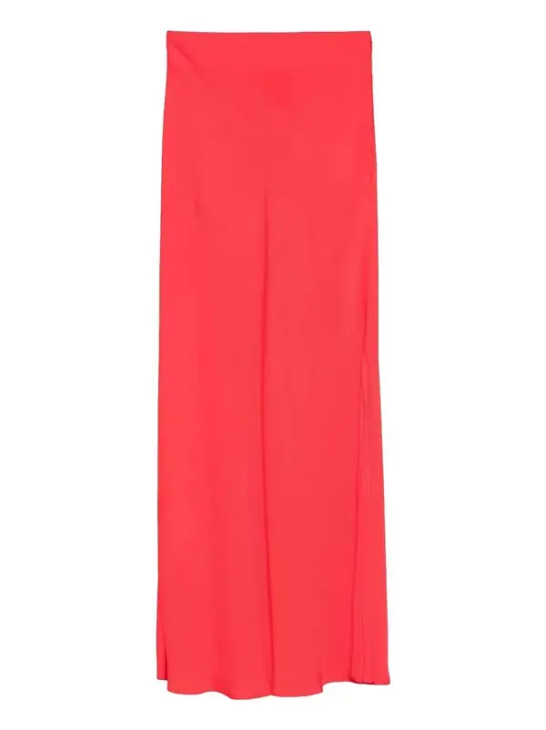 TWINSET Logo Plaque Maxi Skirt - Red